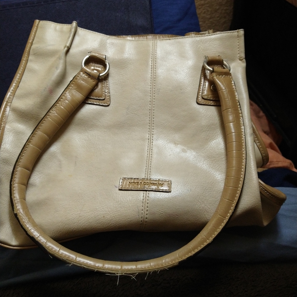 Cream Colored Purse - Gem